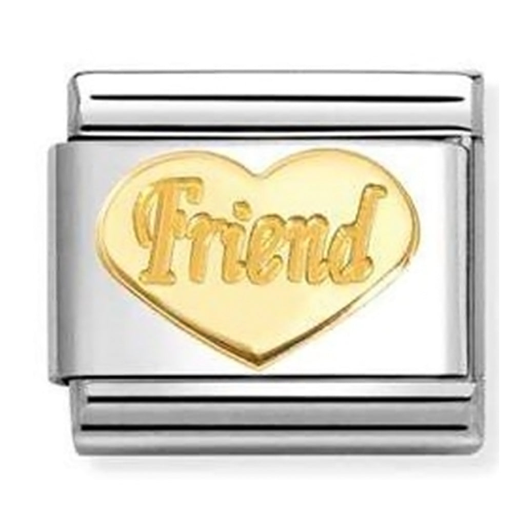 Nomination Nomination Friend Heart 18K Gold Composable Link | Sense ...