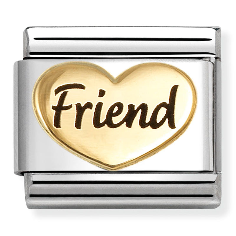 Nomination Nomination Friend Heart 18K Gold Composable Link | Sense ...